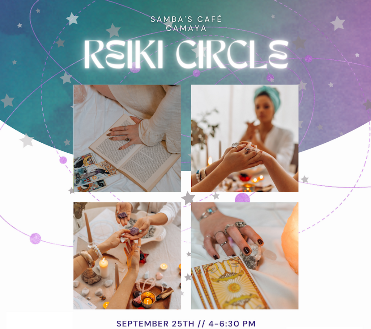 SAMBA'S CAFÉ + CAMAYA: REIKI CIRCLE – OPEN CANVAS